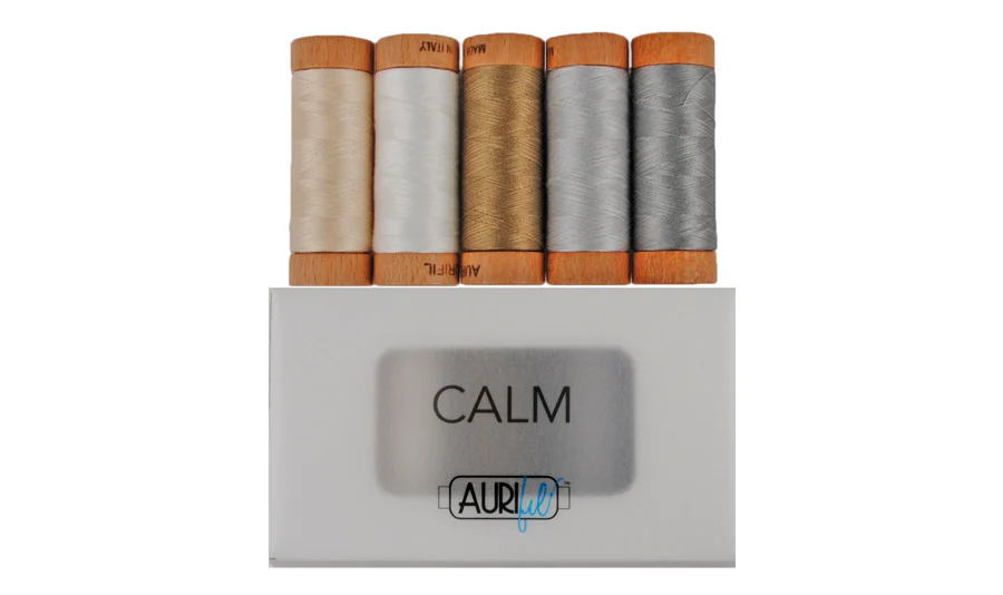 Aurifil 80wt Collection - Calm (5 Small Spools) – keystonemoderncreative